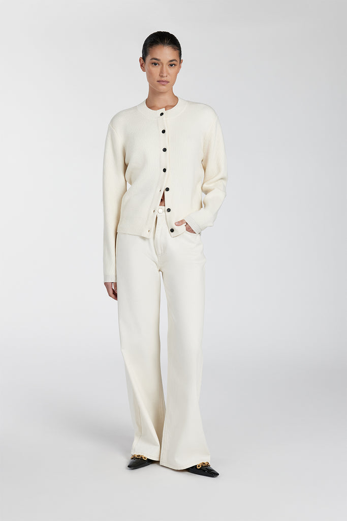 AXEL CREAM CASHMERE BLEND CARDIGAN | Dissh
