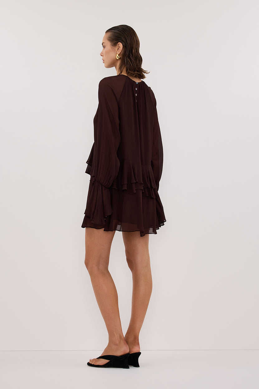 BODHI DARK CHOC GGT MINI DRESS – DISSH
