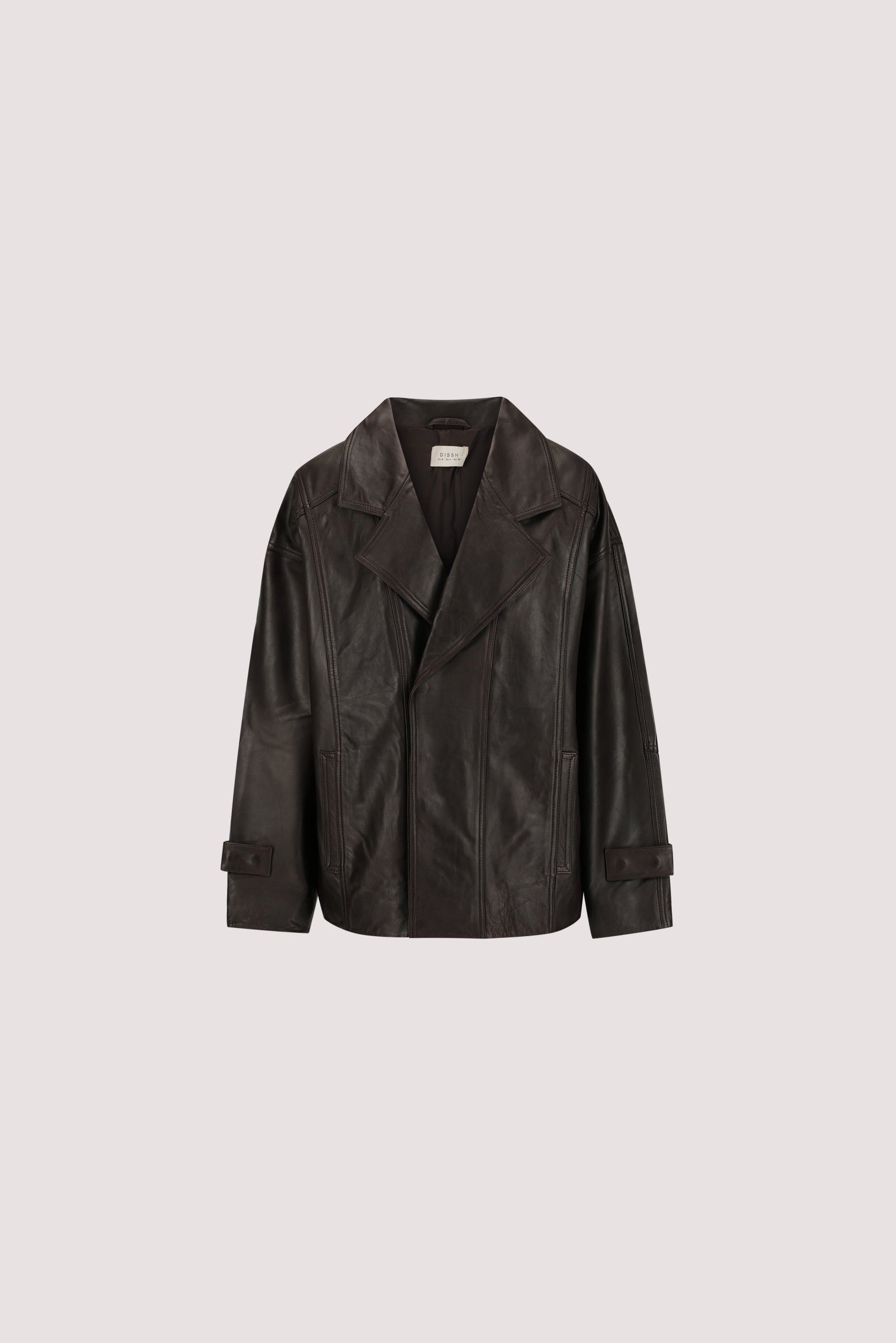MARGOT CHOC LEATHER JACKET – DISSH