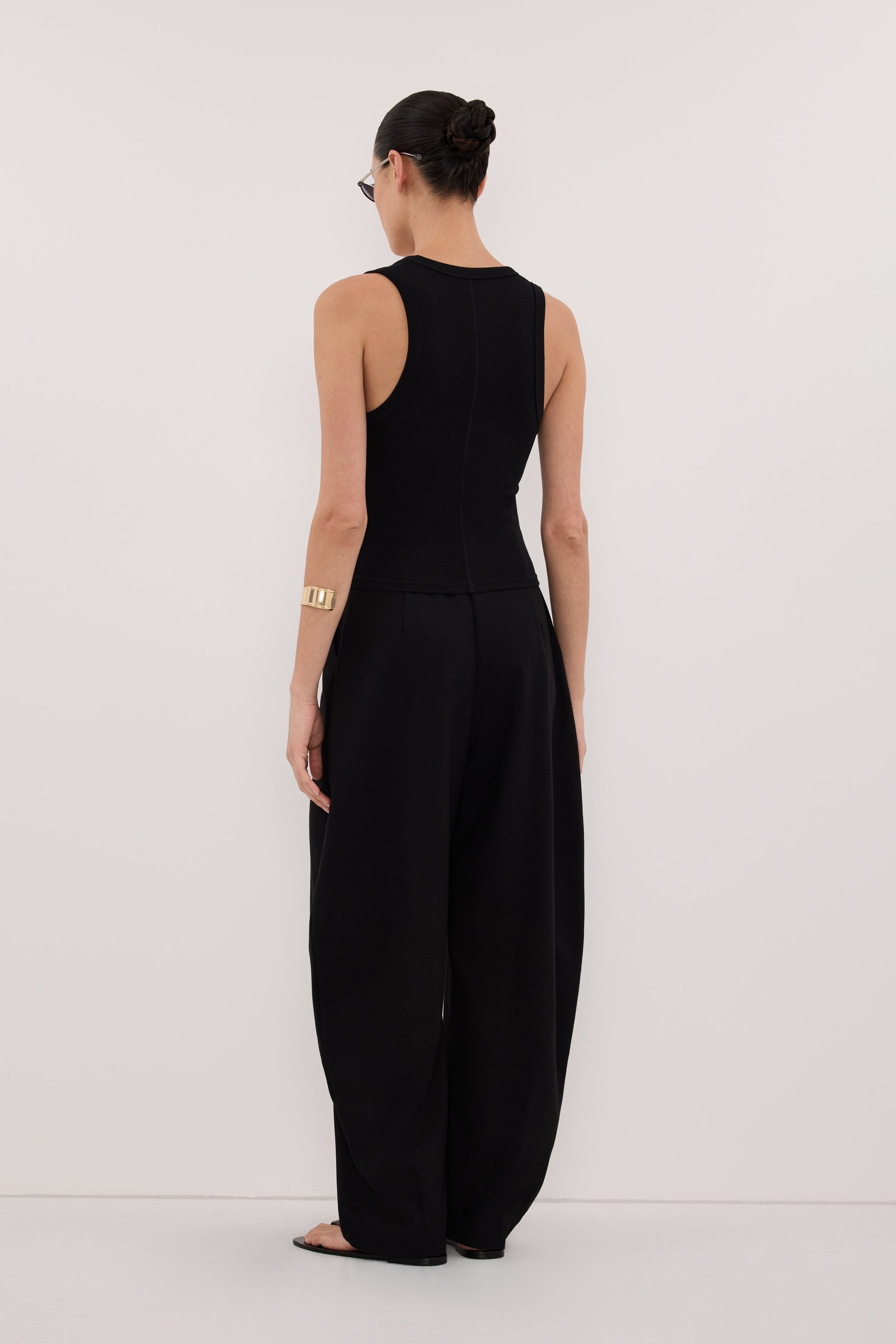 YASMIN BLACK KNIT TANK – DISSH