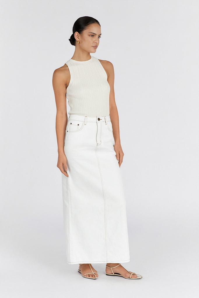 ANDERS CREAM KNIT TANK | Dissh