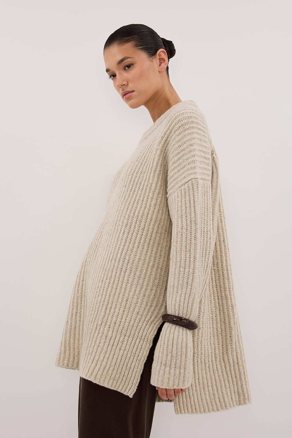 INDIA CREAM MARLE KNIT JUMPER – DISSH