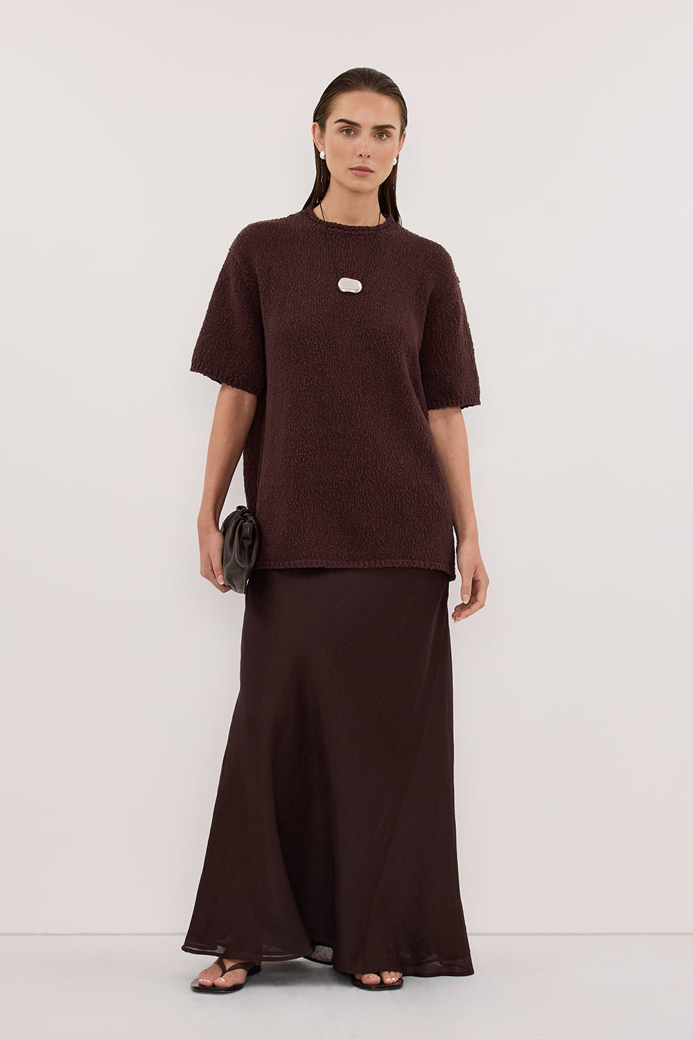 SUE CHOC KNIT TEE – DISSH