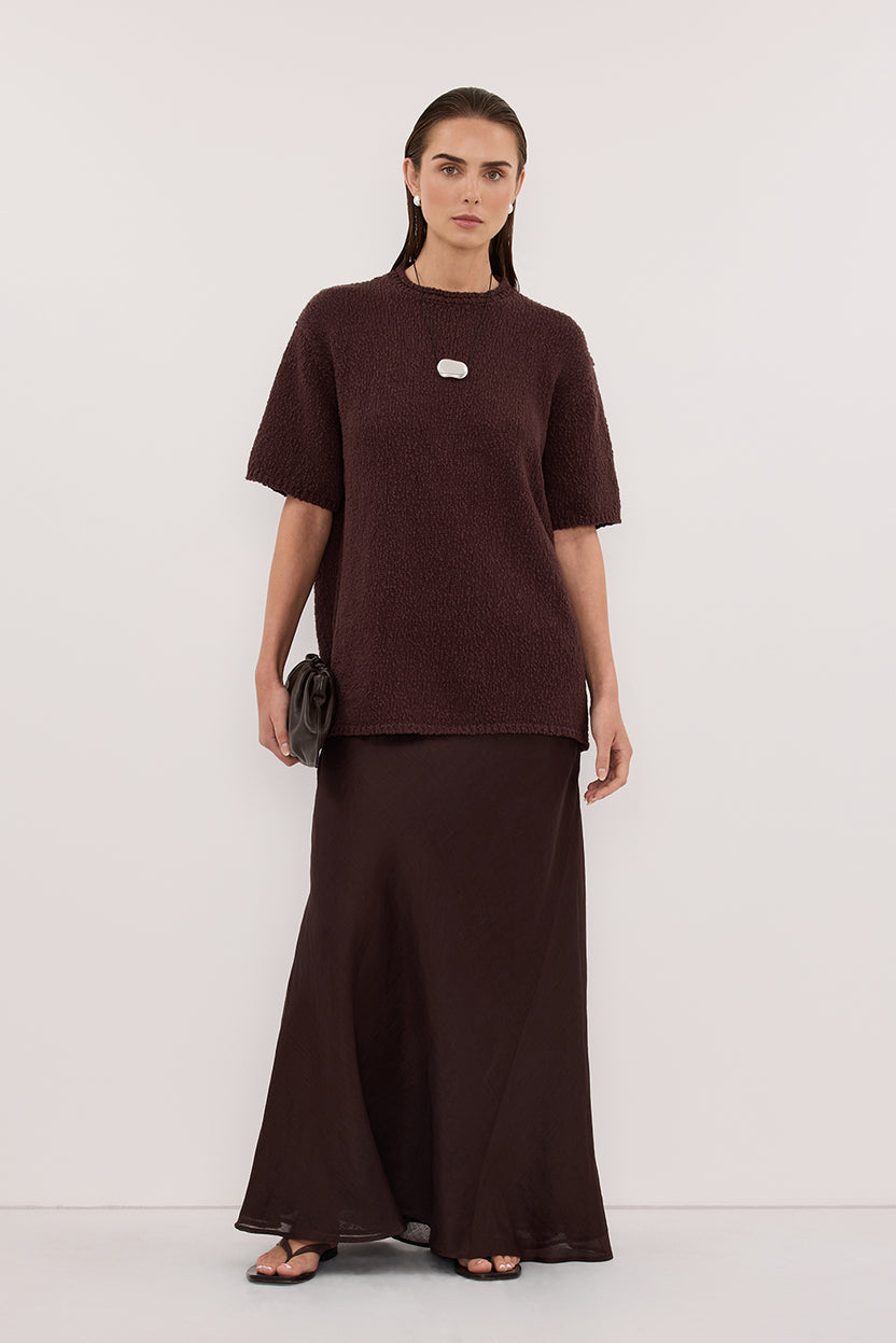 SUE CHOC KNIT TEE – DISSH