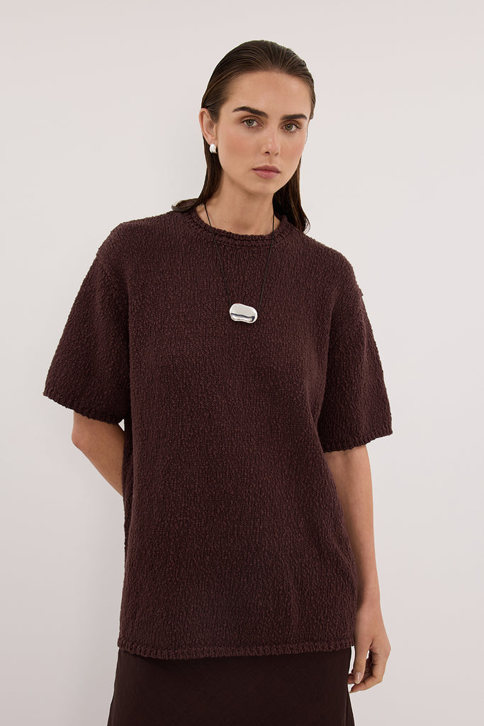 SUE CHOC KNIT TEE | Dissh