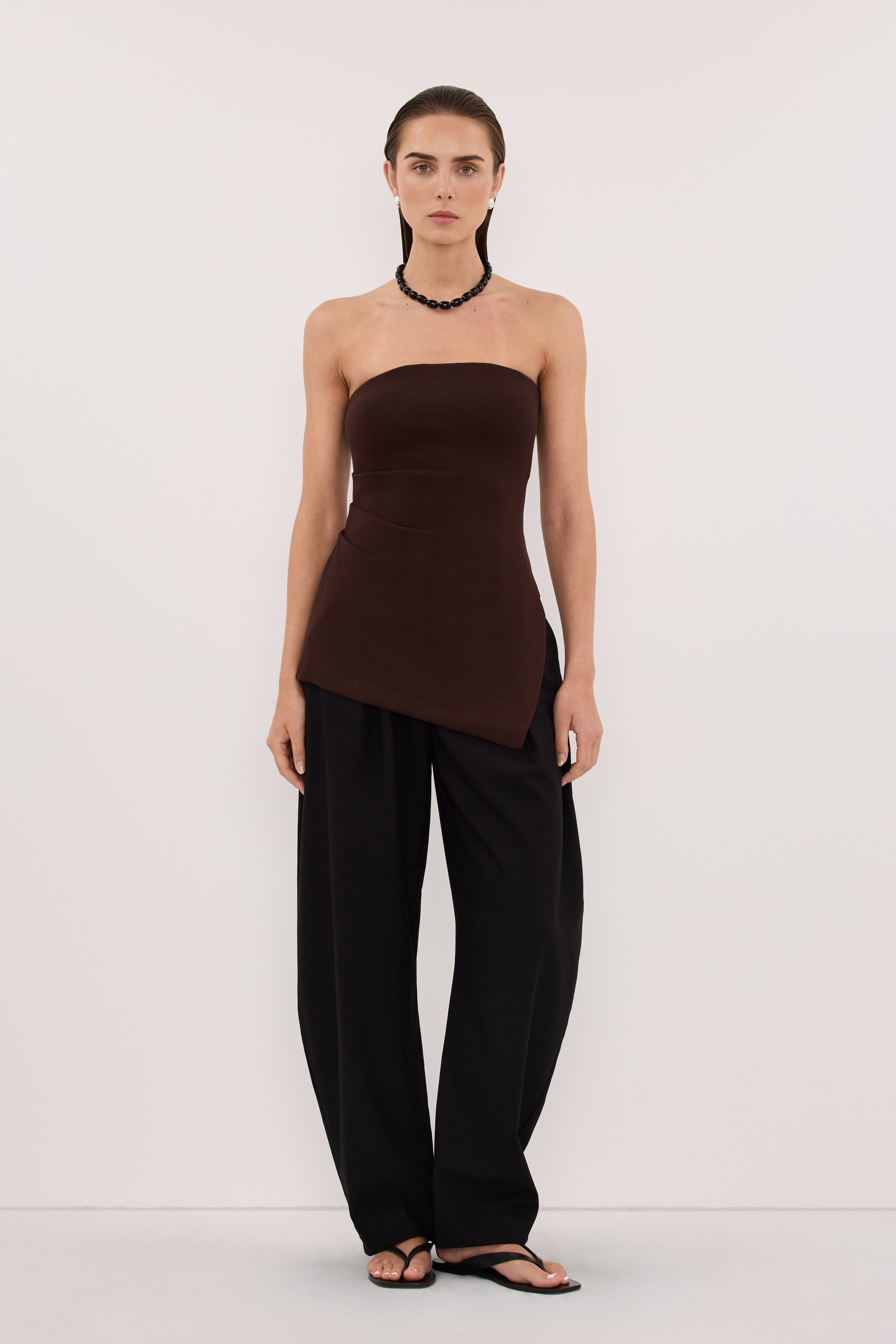 LUKE CHOC LONGLINE BANDEAU TOP – DISSH