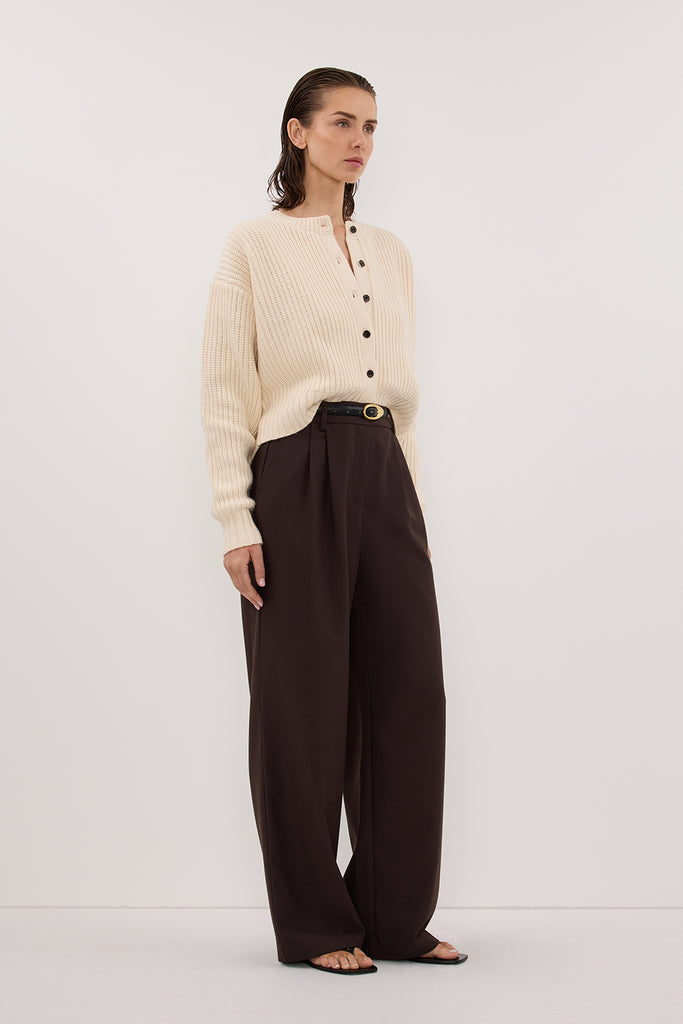 EVALINA SANDSTONE KNIT CARDIGAN | Dissh