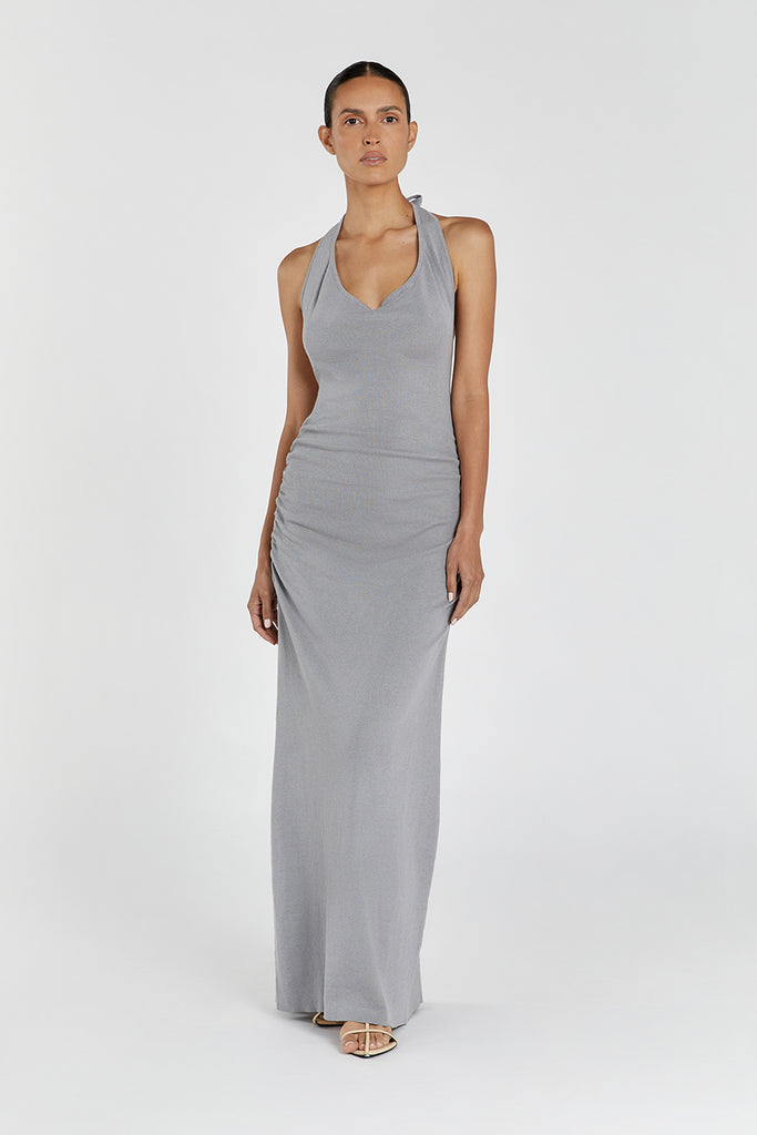 ALICE DOVE COWL NECK HALTER DRESS | Dissh